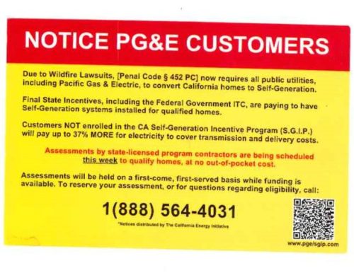 PG&E Customers Targeted By Misleading Door Notices - myMotherLode.com